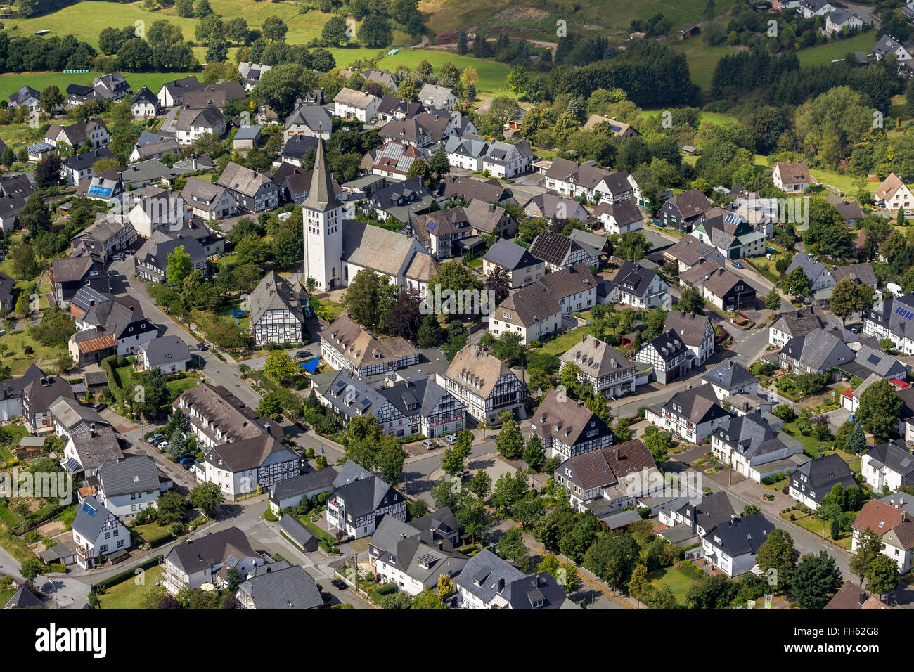 Hirschberg with st christophers church in hirschberg hi-res stock ...