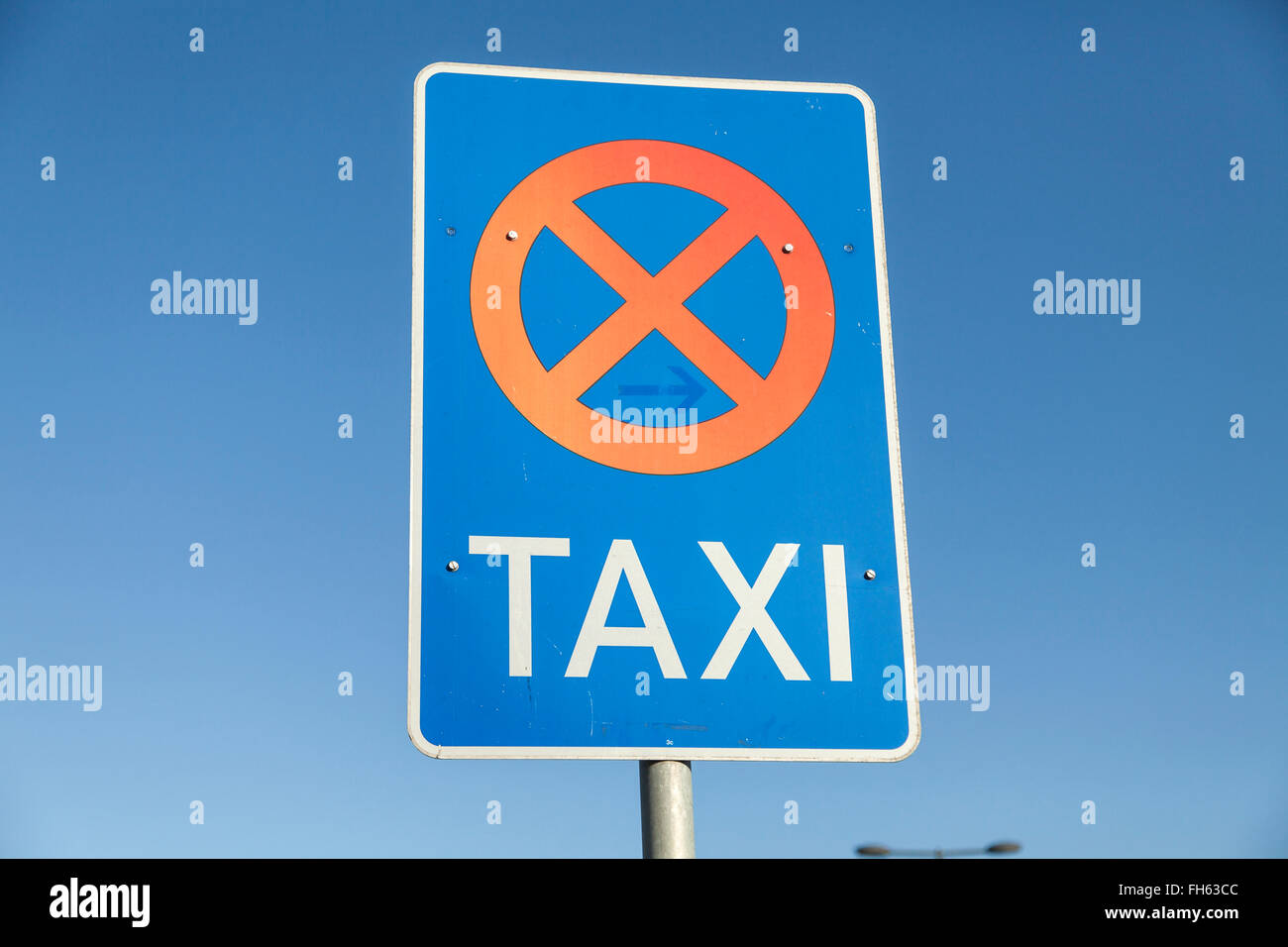 Taxi sing in Germany Stock Photo - Alamy