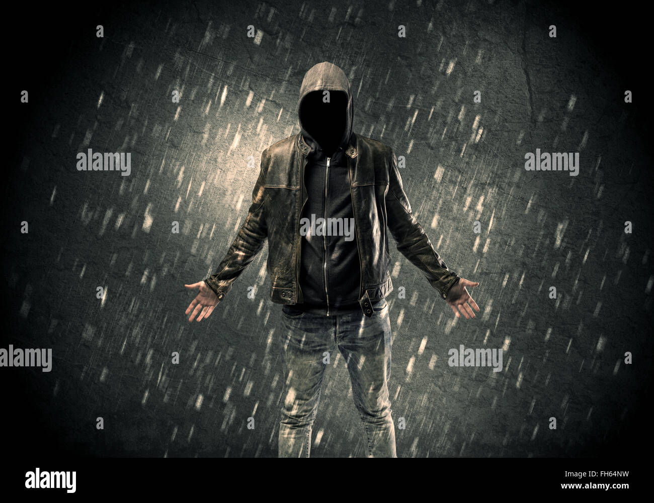 Faceless guy standing in hoodie hi-res stock photography and images - Alamy