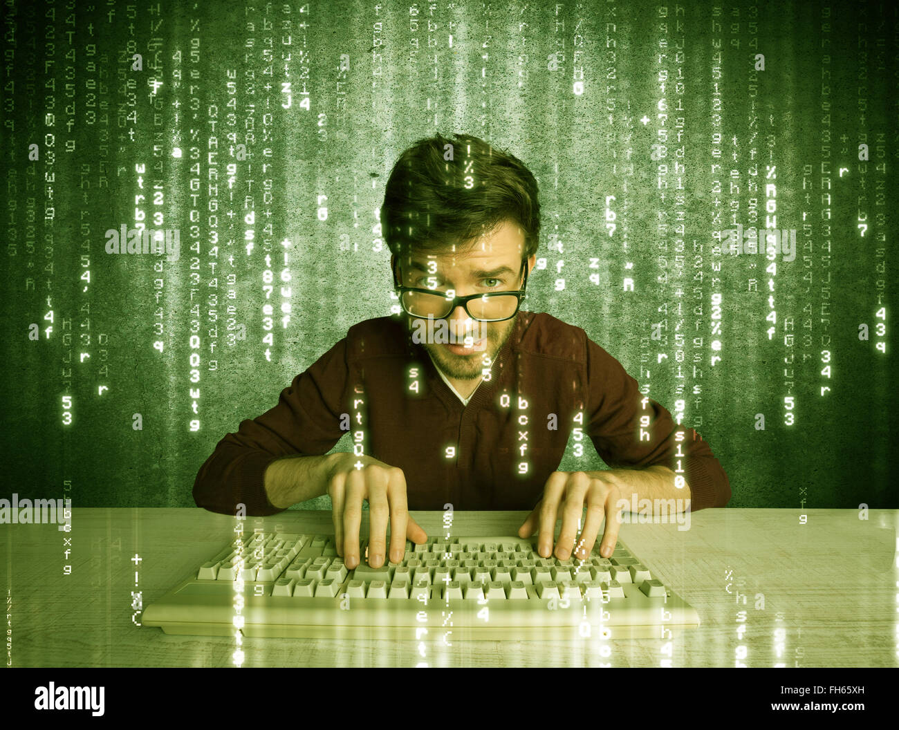 Online hacking in progress concept Stock Photo - Alamy