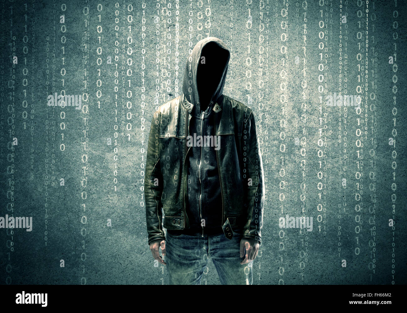 Angry mysterious hacker with numbers Stock Photo - Alamy