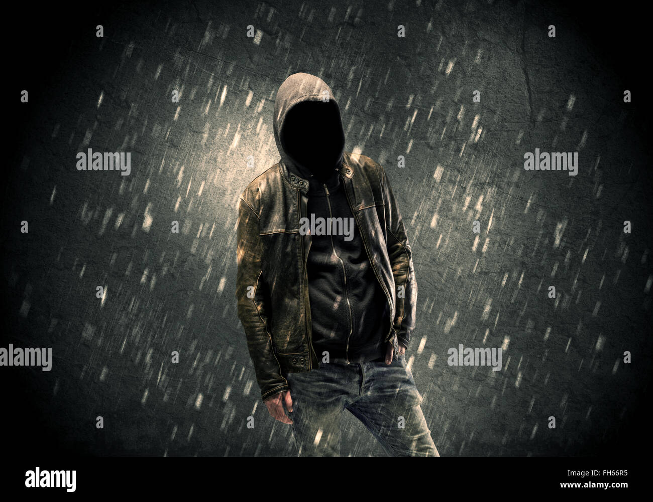 Unknown suspect standing in the dark Stock Photo - Alamy