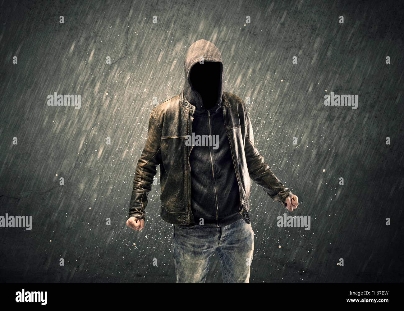 Faceless guy standing in hoodie hi-res stock photography and images - Alamy