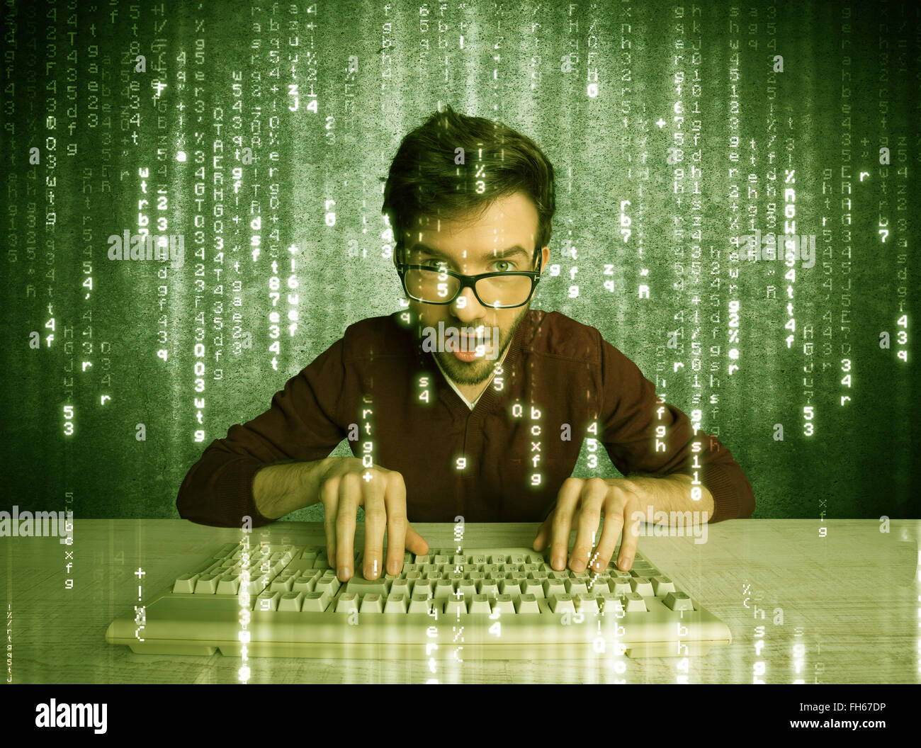 Online hacking in progress concept Stock Photo - Alamy
