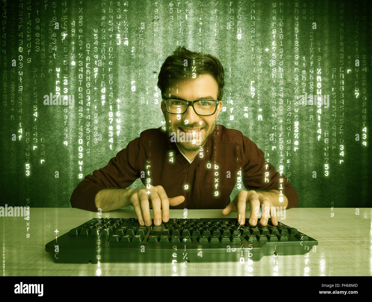 Online hacking in progress concept Stock Photo - Alamy