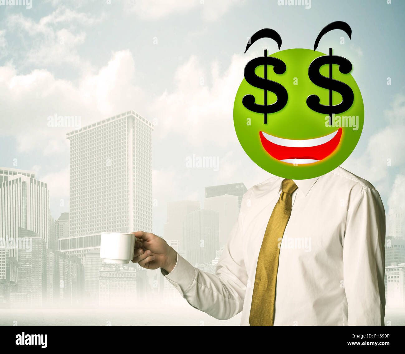man with dollar sign smiley face Stock Photo - Alamy