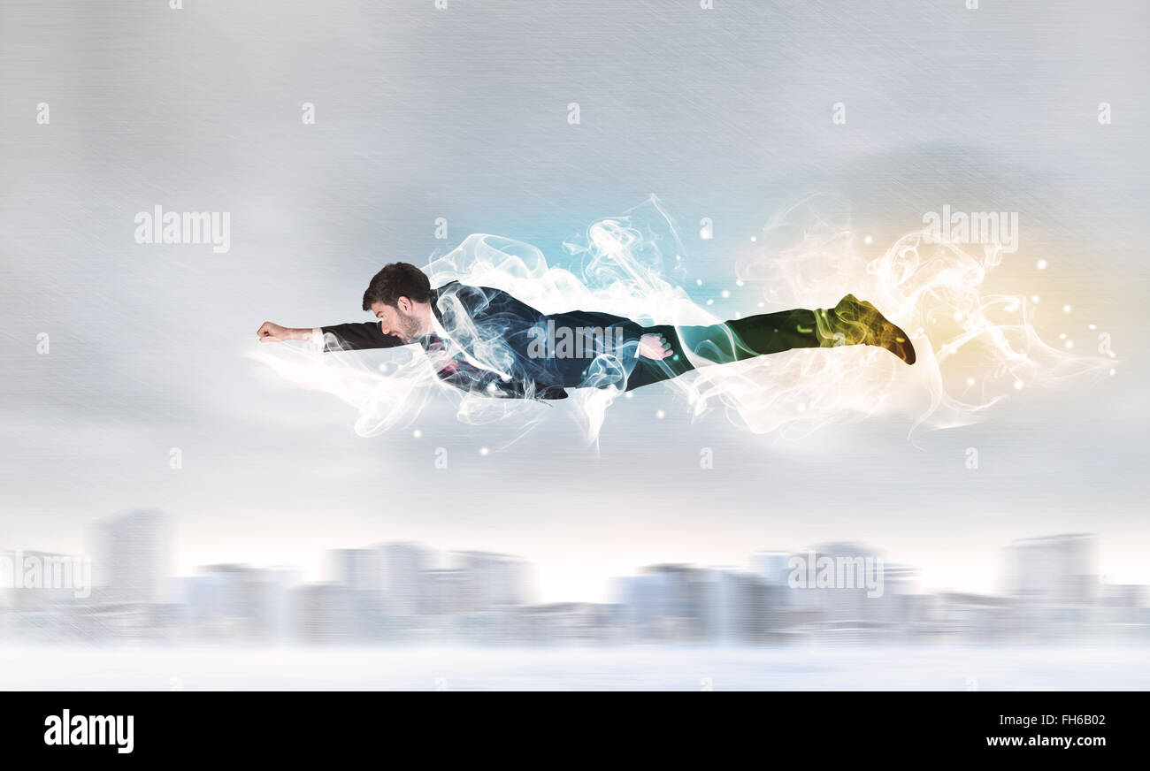 Superman flying hi-res stock photography and images - Alamy