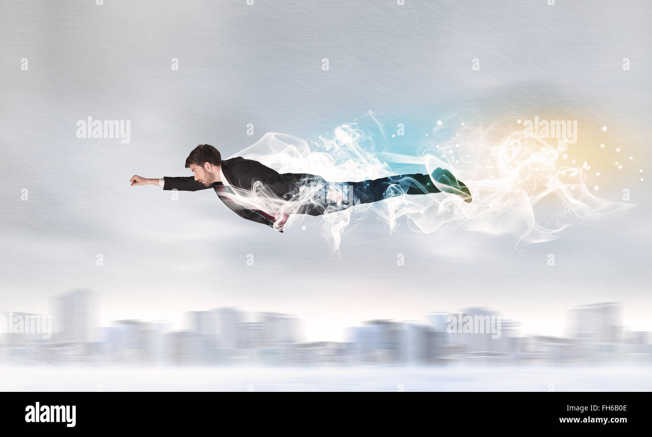 Real Superman Flying Side View