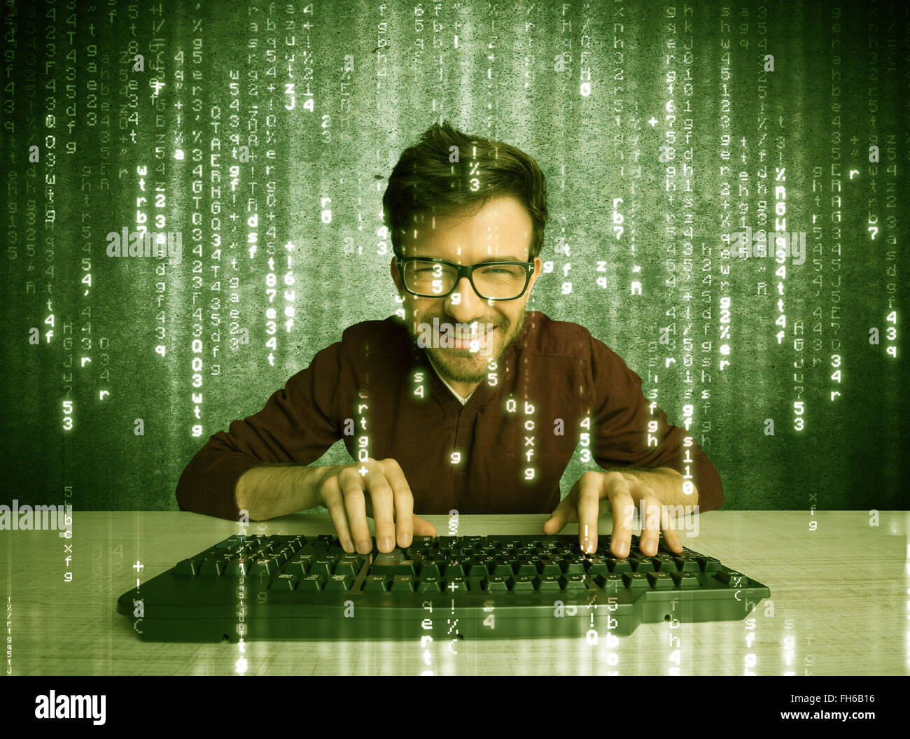 Online hacking in progress concept Stock Photo - Alamy