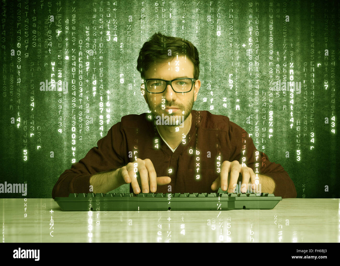 Online hacking in progress concept Stock Photo - Alamy