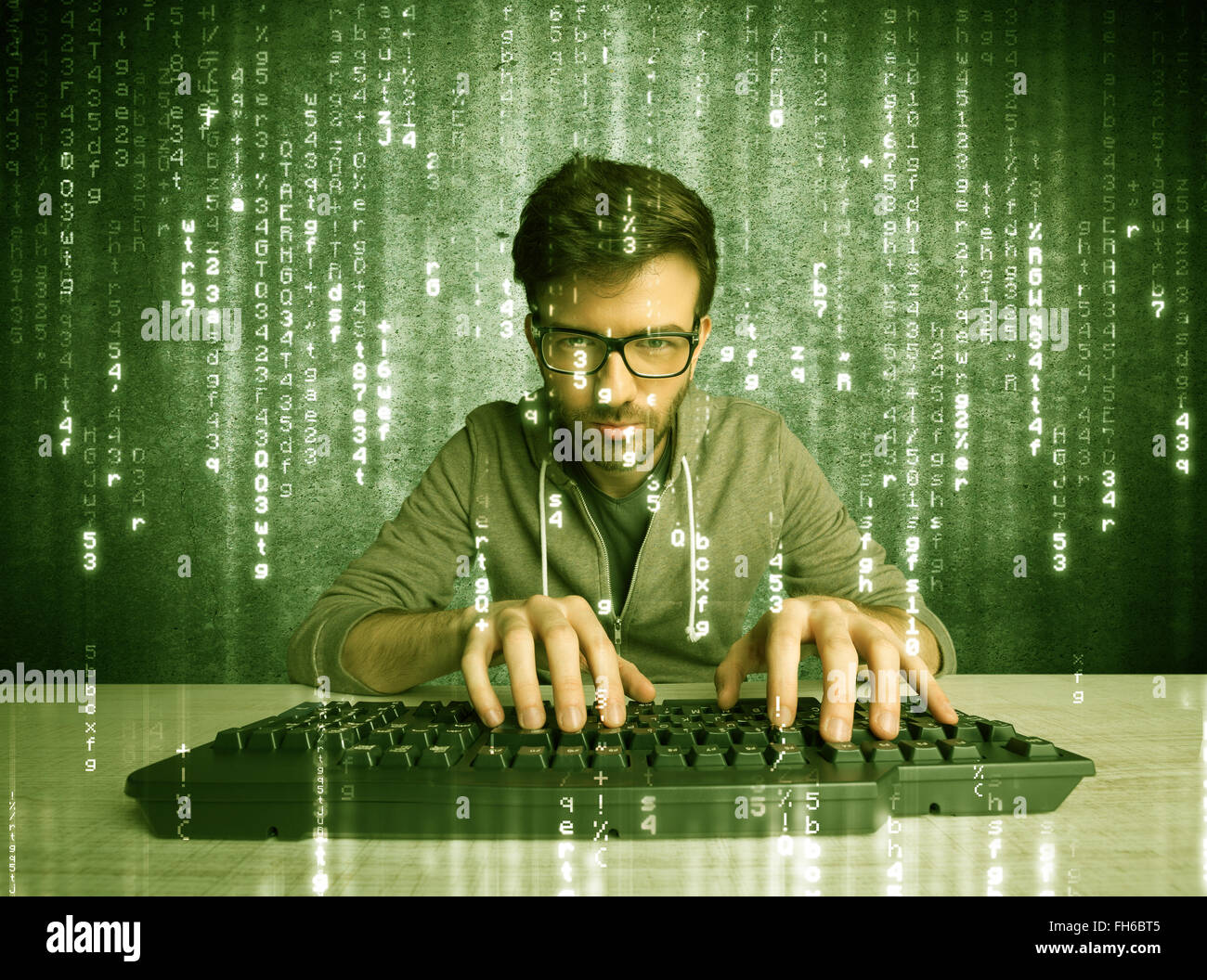 Online hacking in progress concept Stock Photo - Alamy