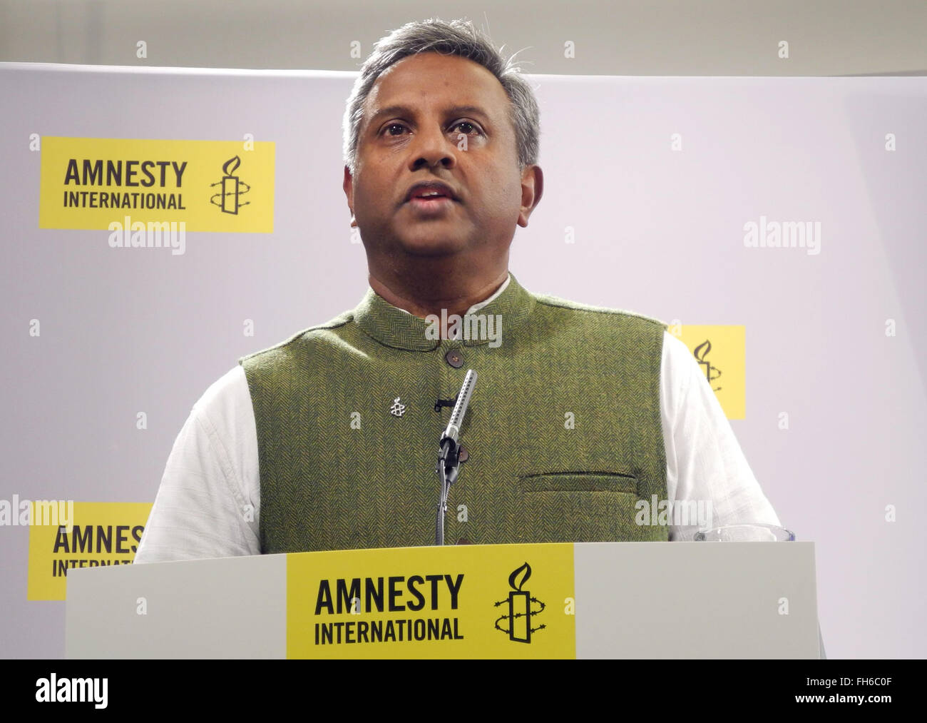Salil Shetty, secretary general of Amnesty International, in a press ...