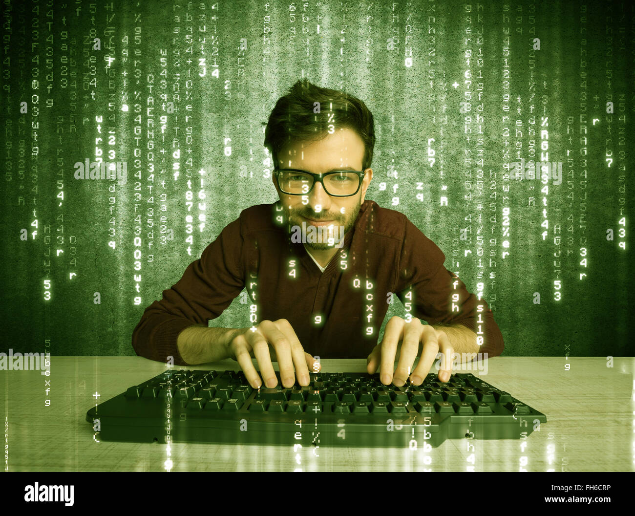 Online hacking in progress concept Stock Photo - Alamy