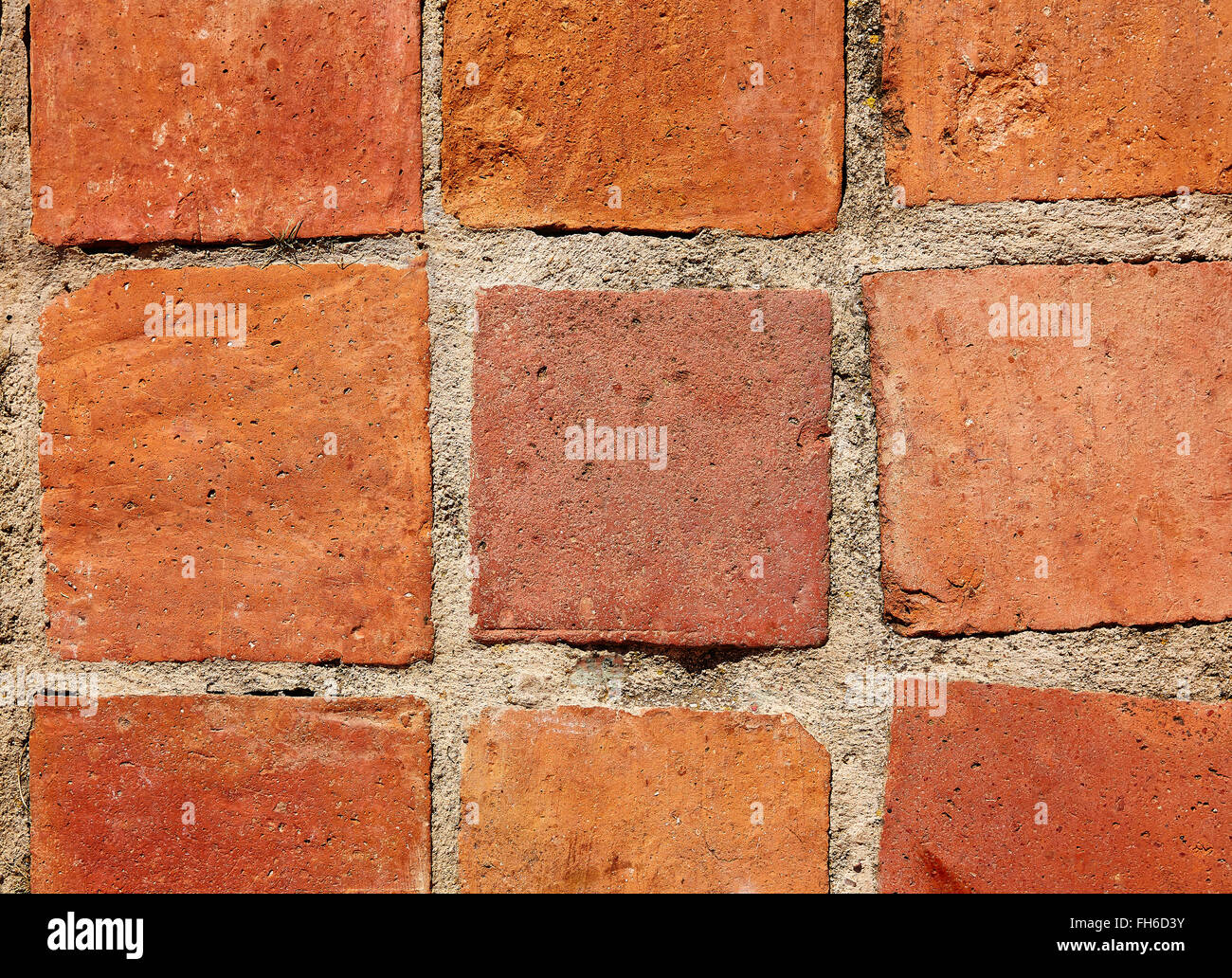 Clay square tiles traditional architecture in Teruel Spain Stock Photo ...