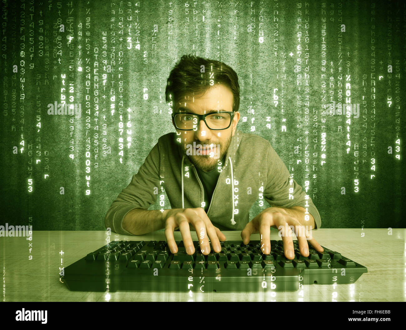 Online hacking in progress concept Stock Photo - Alamy