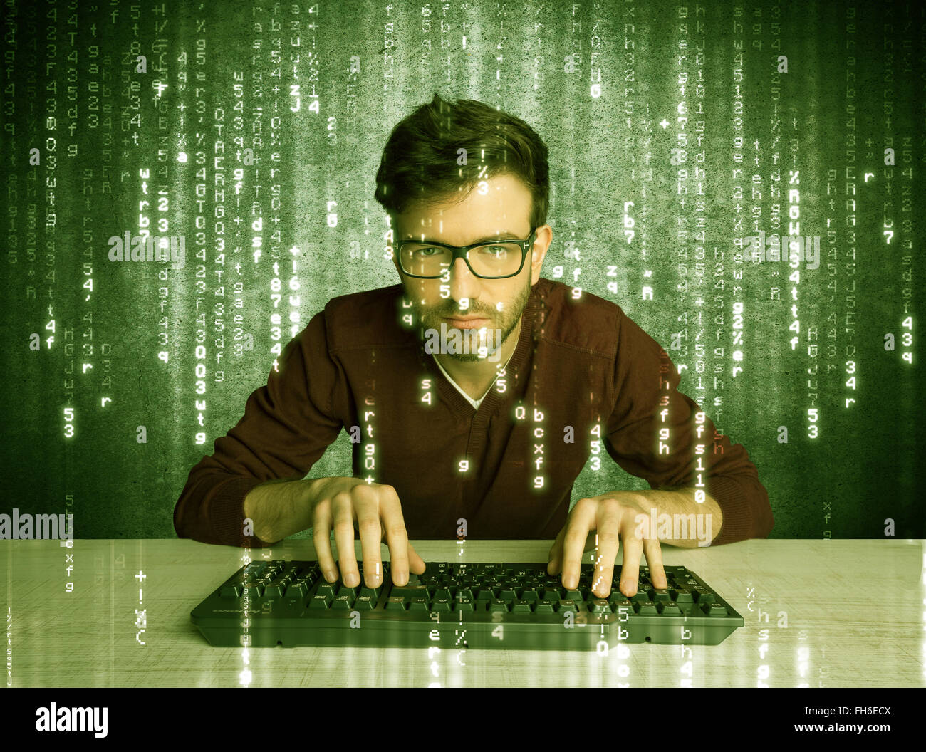 Online hacking in progress concept Stock Photo - Alamy