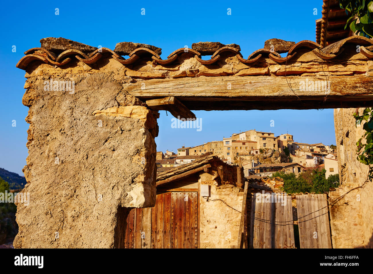 Beceite village in Teruel Spain in Matarrana area Stock Photo - Alamy