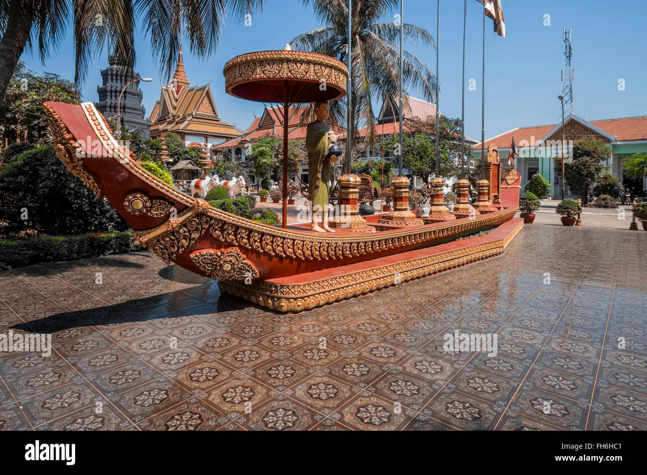 Wat Preah prom Rath Buddhist Temple Siem Reap Cambodia Stock Photo - Alamy