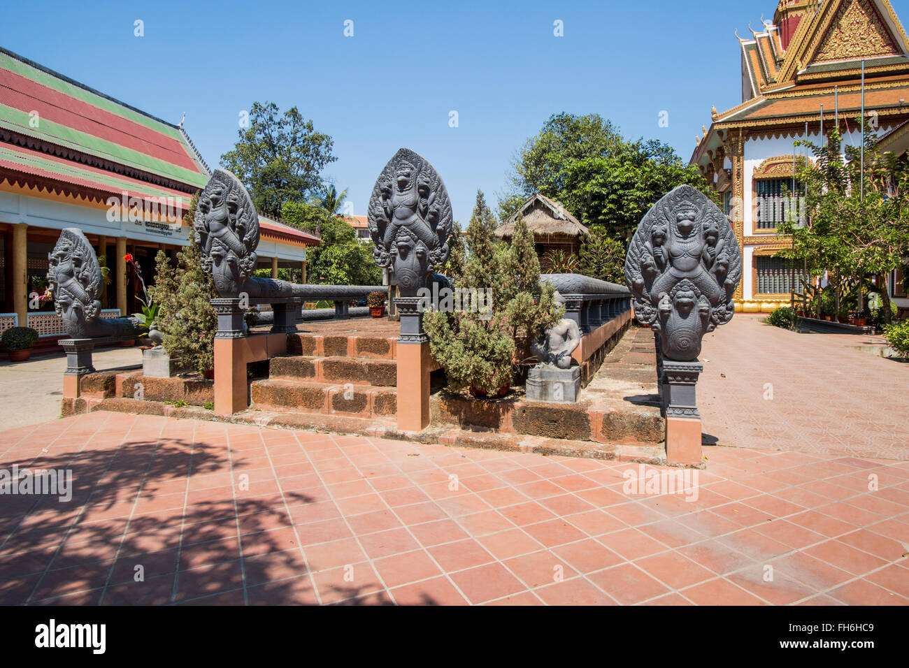Wat Preah prom Rath Buddhist Temple Siem Reap Cambodia Stock Photo - Alamy