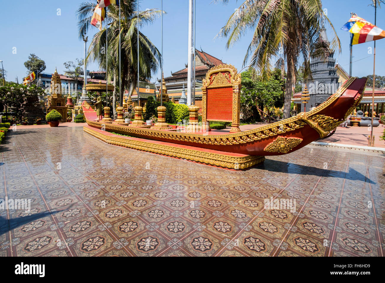 Wat Preah prom Rath Buddhist Temple Siem Reap Cambodia Stock Photo - Alamy