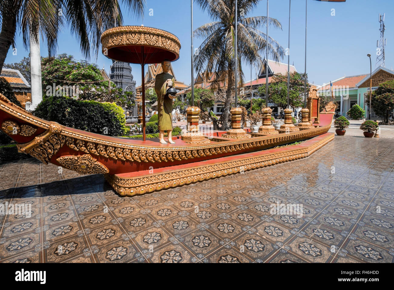 Wat Preah prom Rath Buddhist Temple Siem Reap Cambodia Stock Photo - Alamy