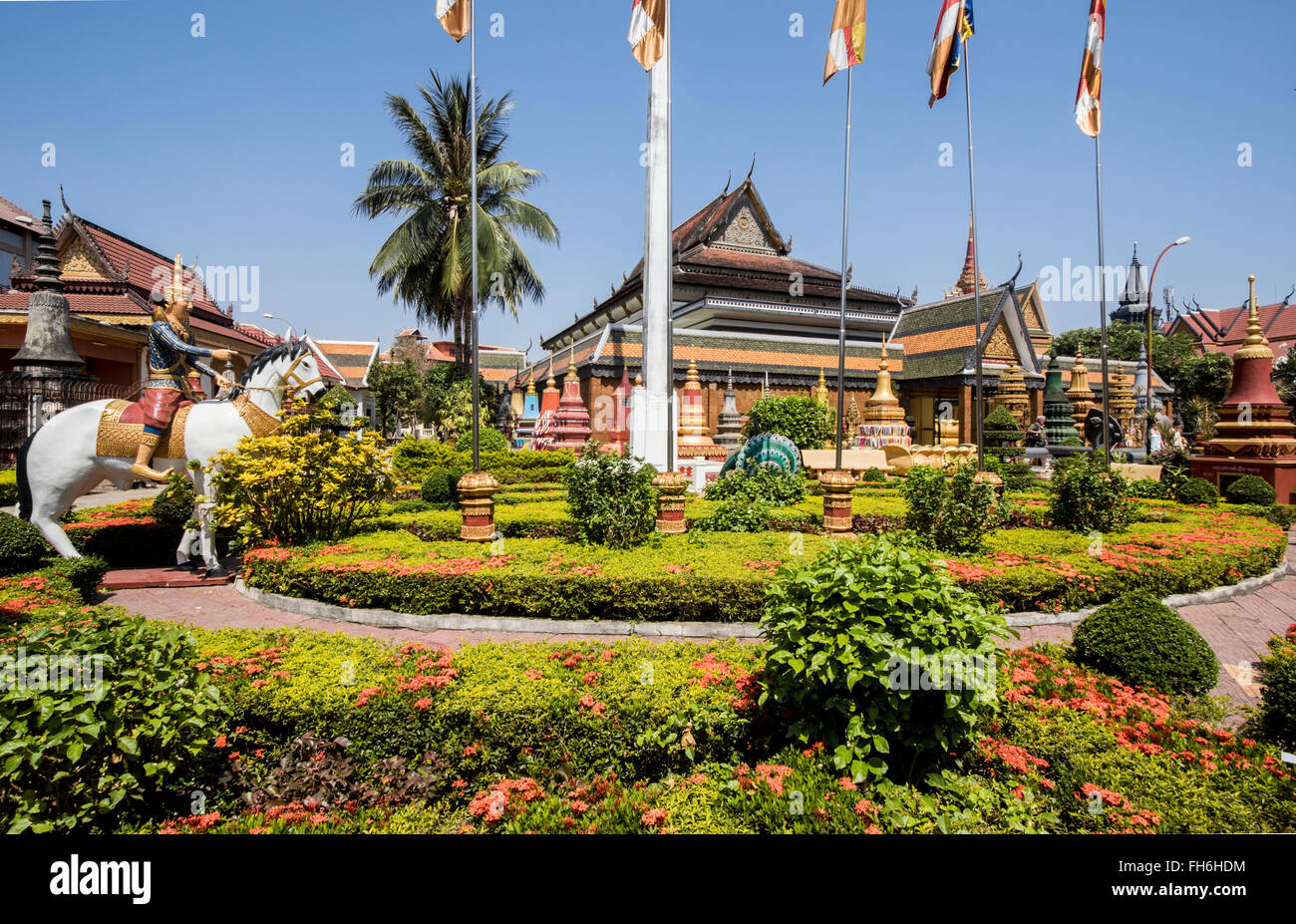 Wat Preah prom Rath Buddhist Temple Siem Reap Cambodia Stock Photo - Alamy