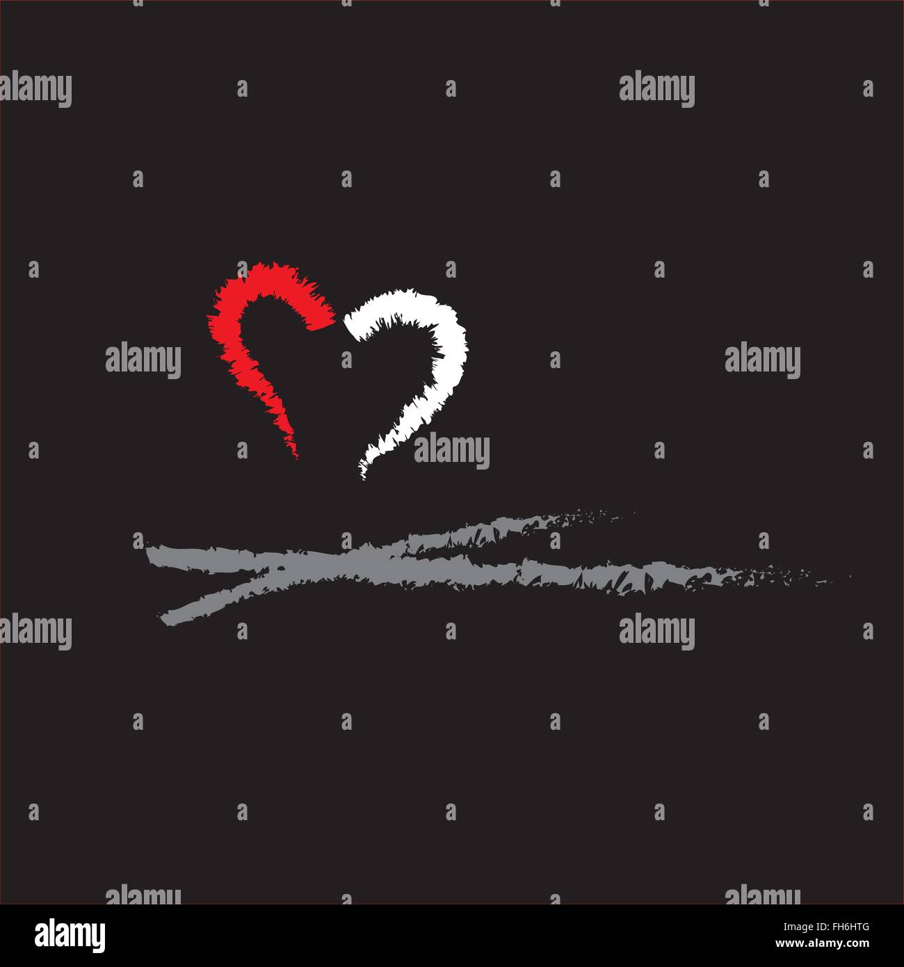 Broken heart drawing hi-res stock photography and images - Alamy