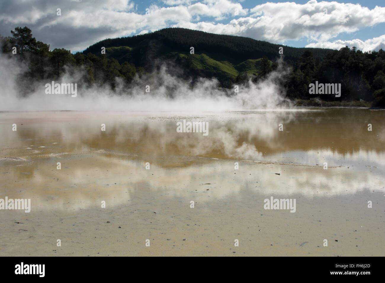 The Champagne Pool is with 65 meters diameter and 62 meters depth the ...