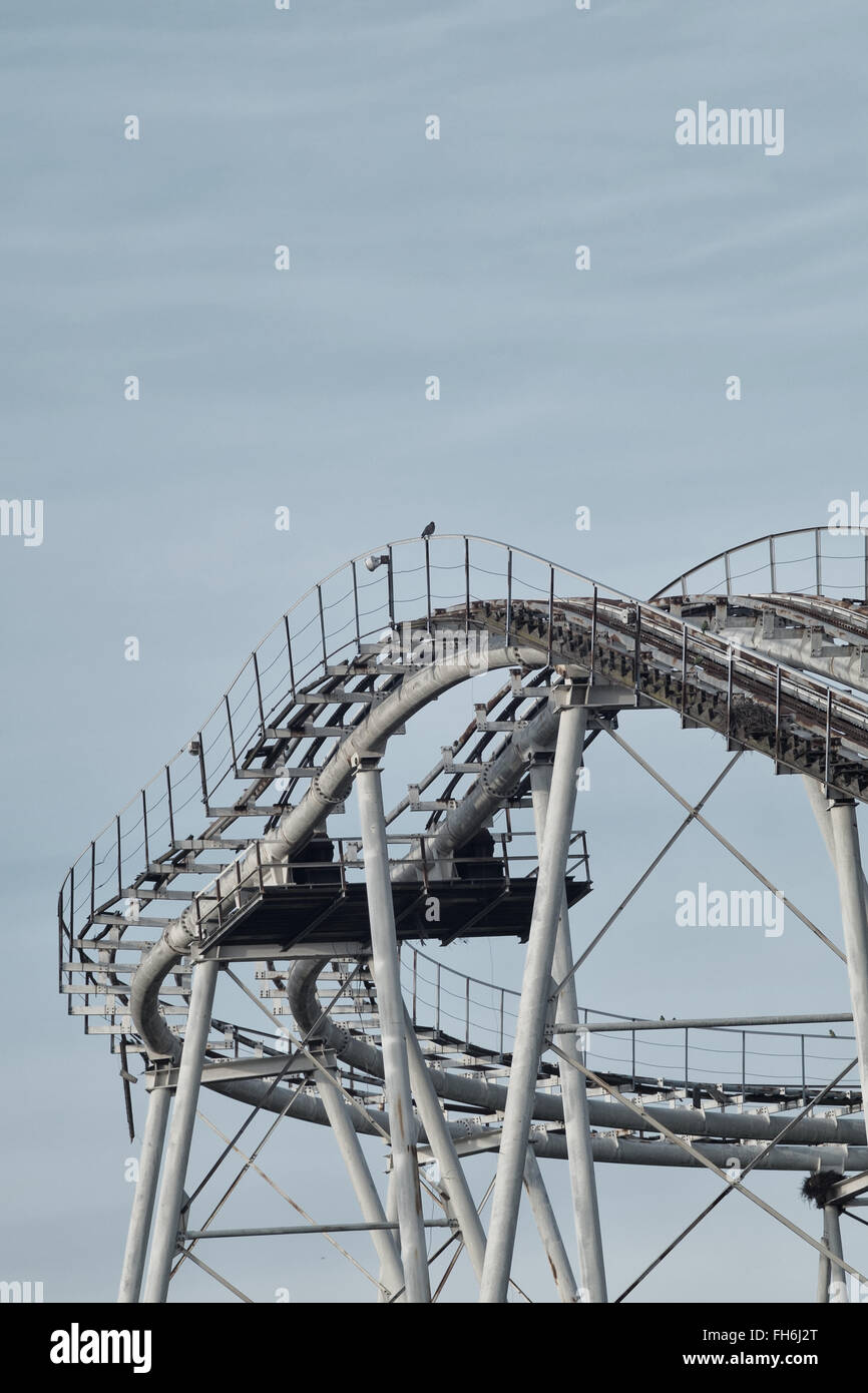 Wethered roller coaster structure in Buenos Aires Parque de la Ciudad ...
