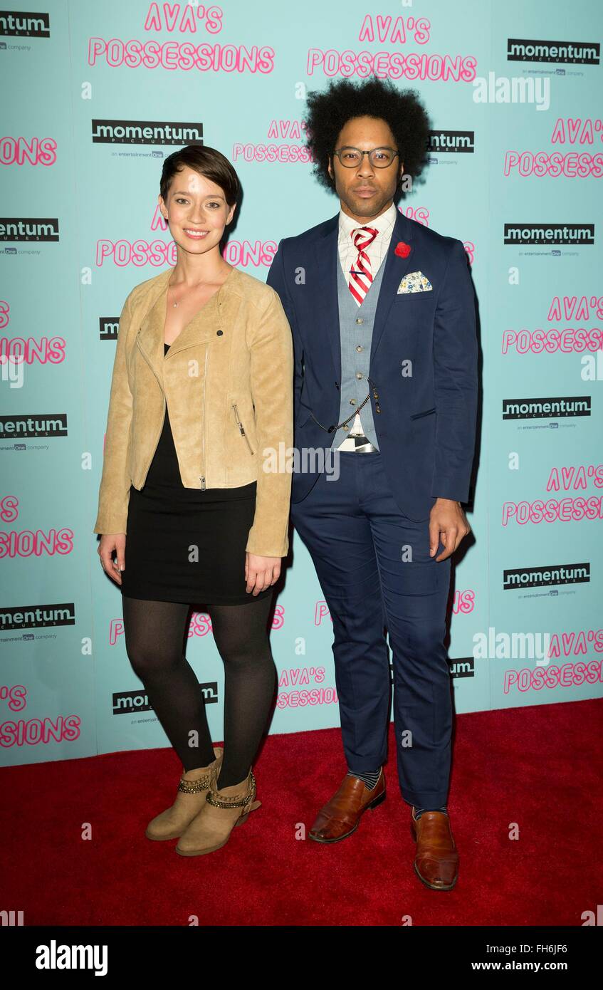 New York, NY, USA. 23rd Feb, 2016. Sarah Allyn, Jonathan Fernandez at ...