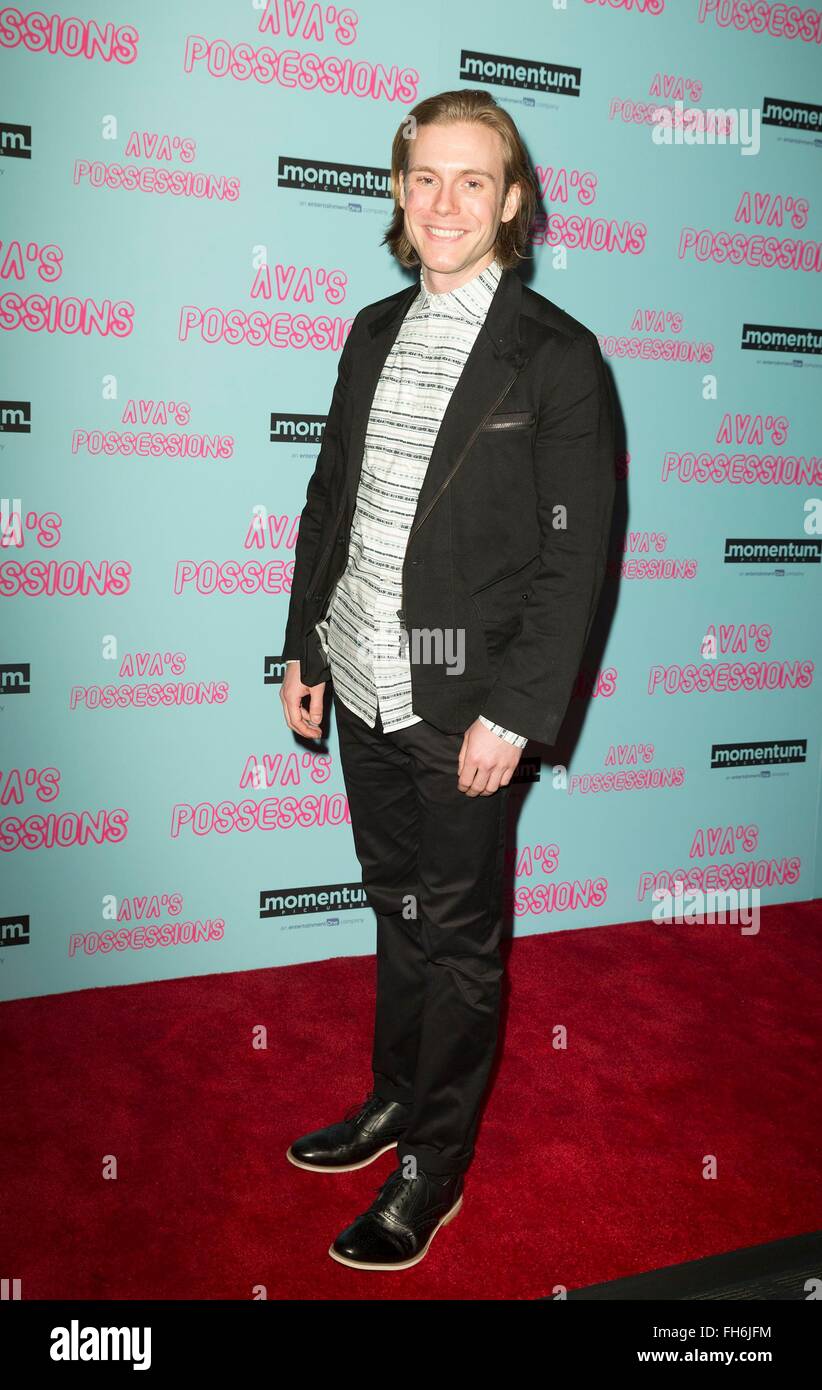 New York, NY, USA. 23rd Feb, 2016. Zachary Booth at arrivals for AVA'S ...
