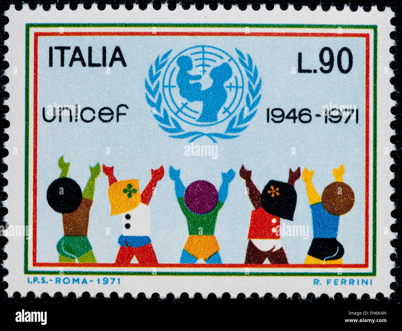Unicef stamp hi-res stock photography and images - Alamy