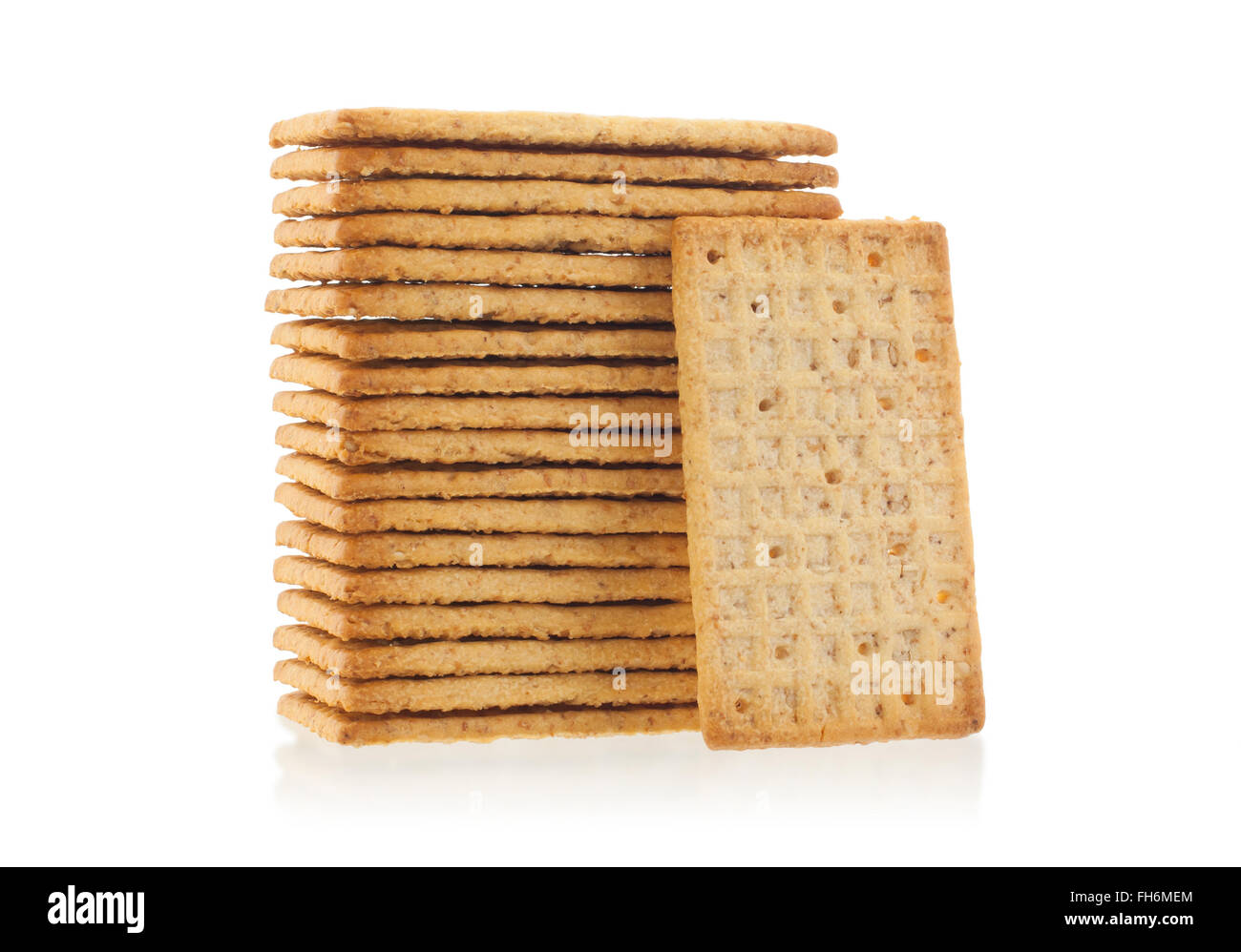 Simple crackers isolated on a white background Stock Photo - Alamy