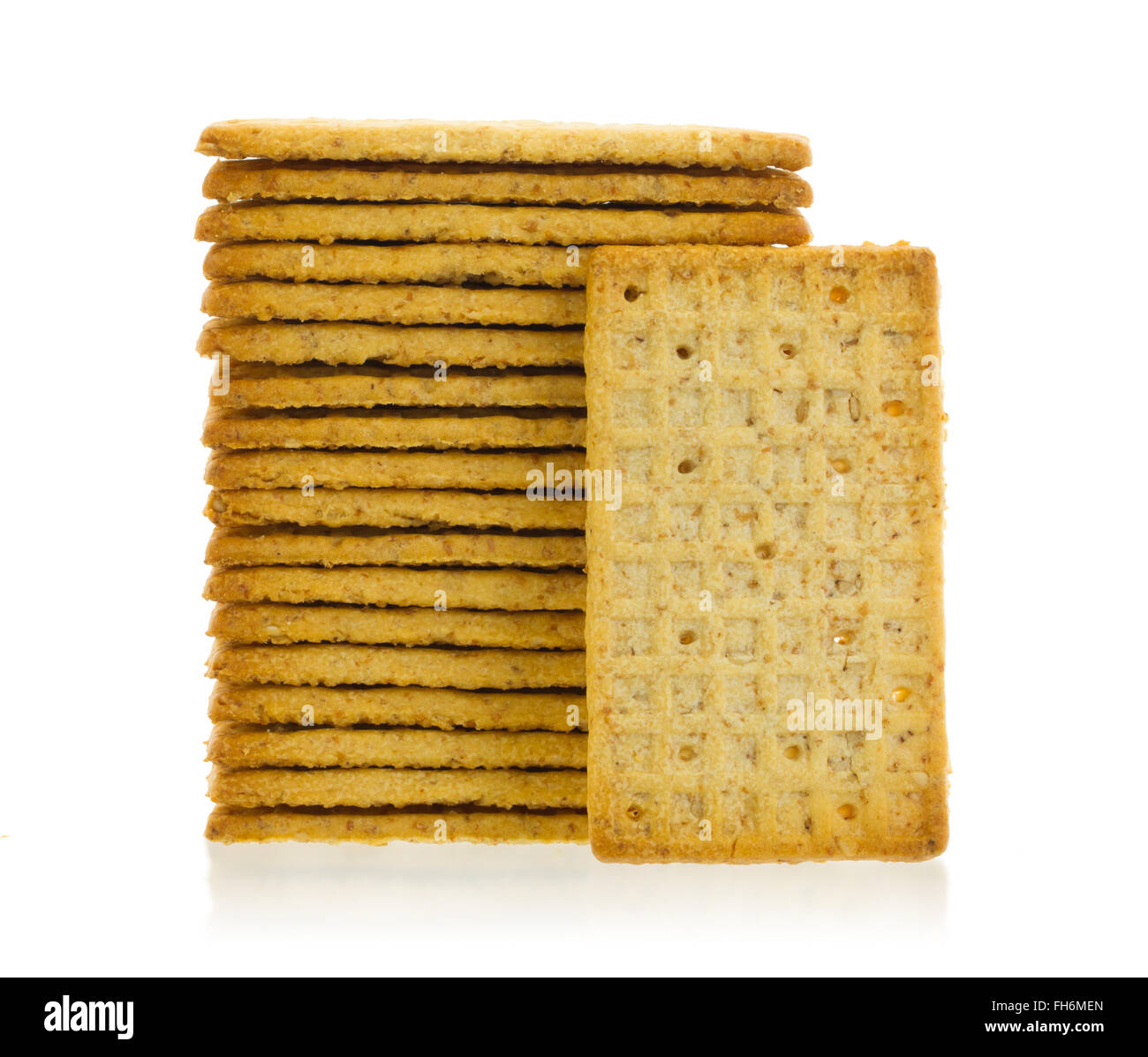 Simple crackers isolated on a white background Stock Photo - Alamy