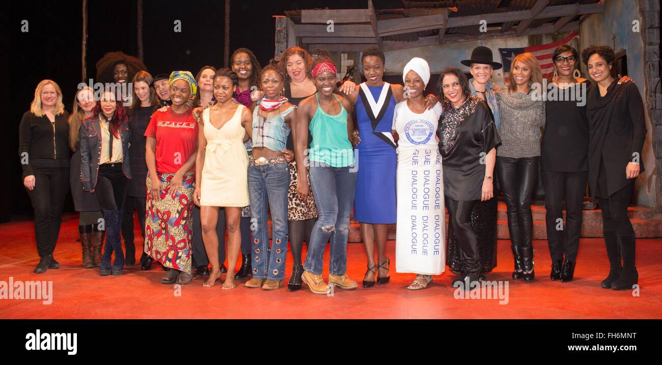 New York, NY, USA. 23rd Feb, 2016. Seycon Sengbloh, Pascale Armand ...