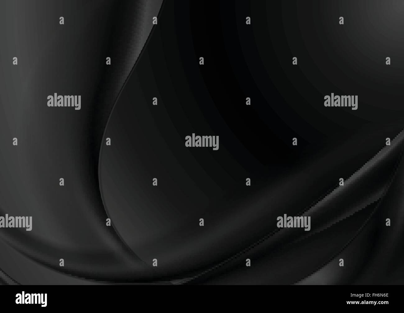 Black abstract smooth waves background. Vector graphic template design ...