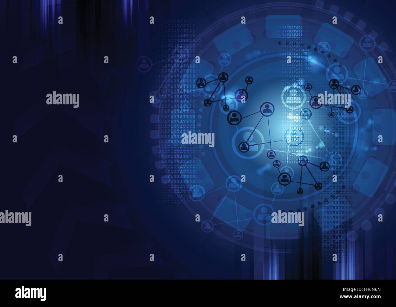 Dark blue technology abstract background. Vector technical graphic template design Stock Vector ...