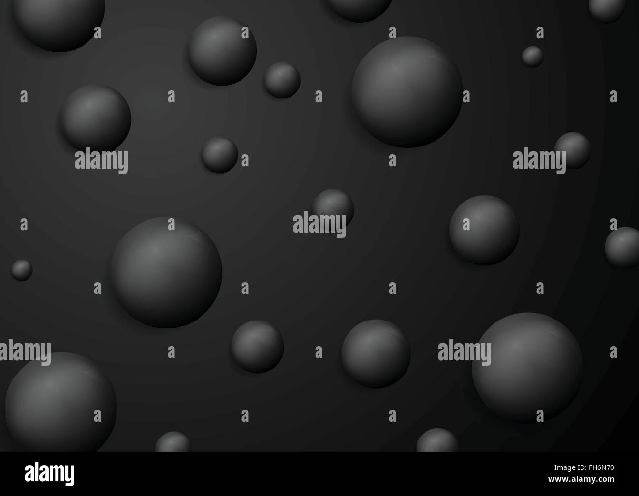 Abstract black circle balls background. Vector illustration template ...