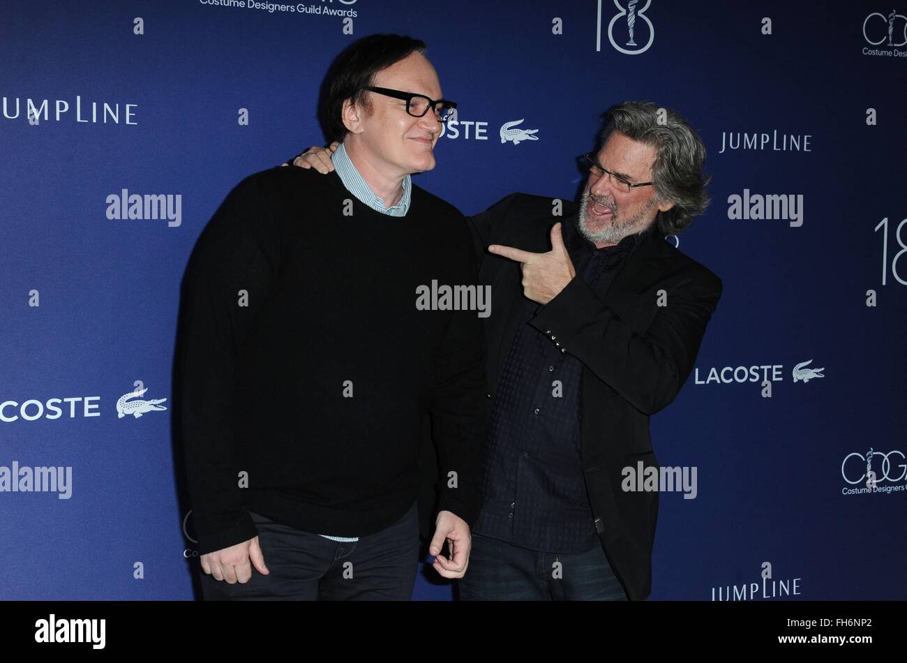 Beverly Hills, CA. 23rd Feb, 2016. Quentin Tarantino, Kurt Russell at ...