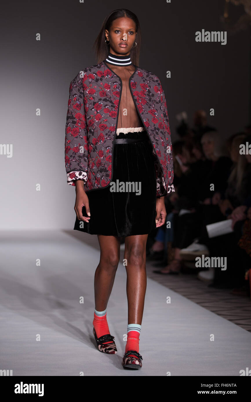 Claridges Hotel, London 23rd February 2016. Mother of Pearl show their Autumn Winter collection ...