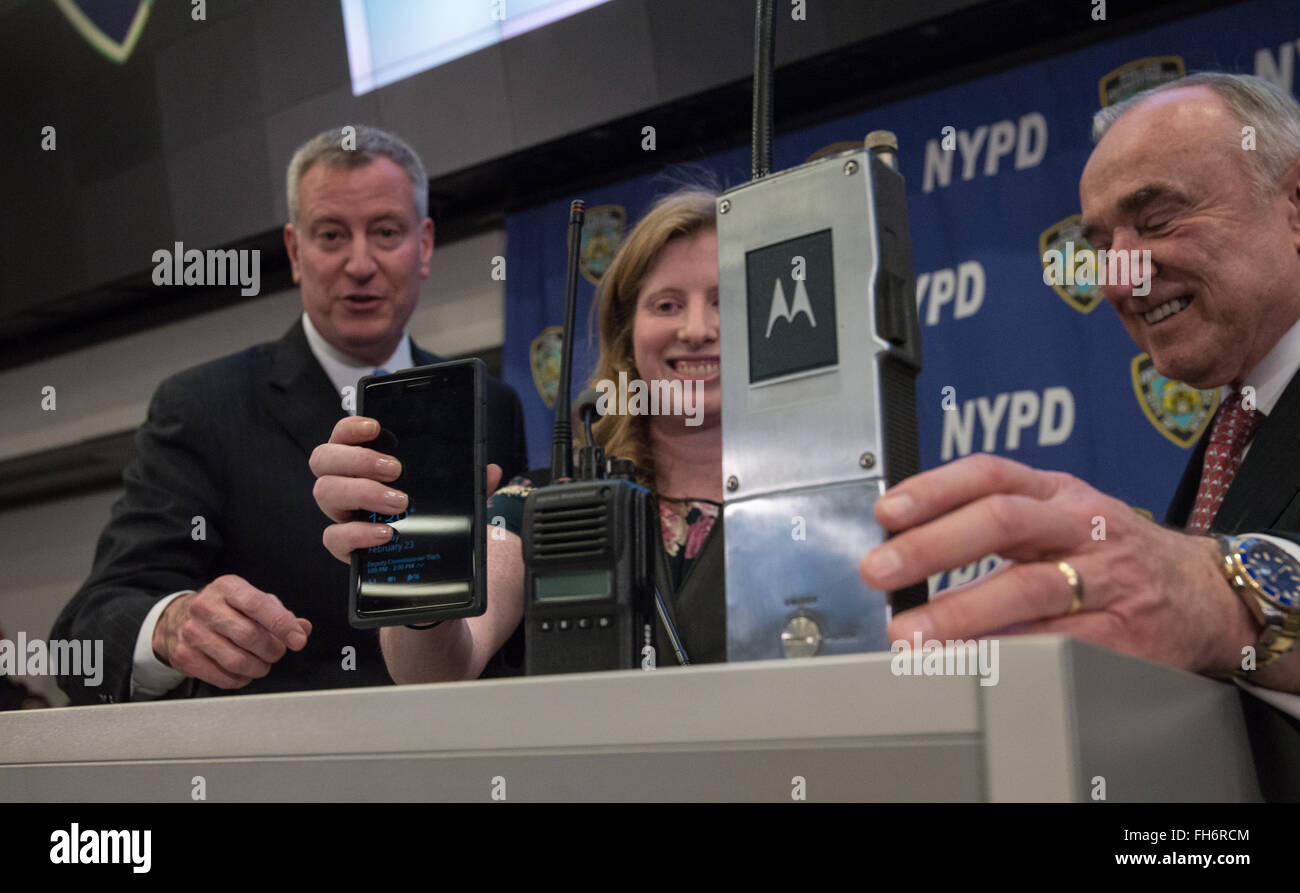 New York, United States. 23rd Feb, 2016. Three generations of police ...