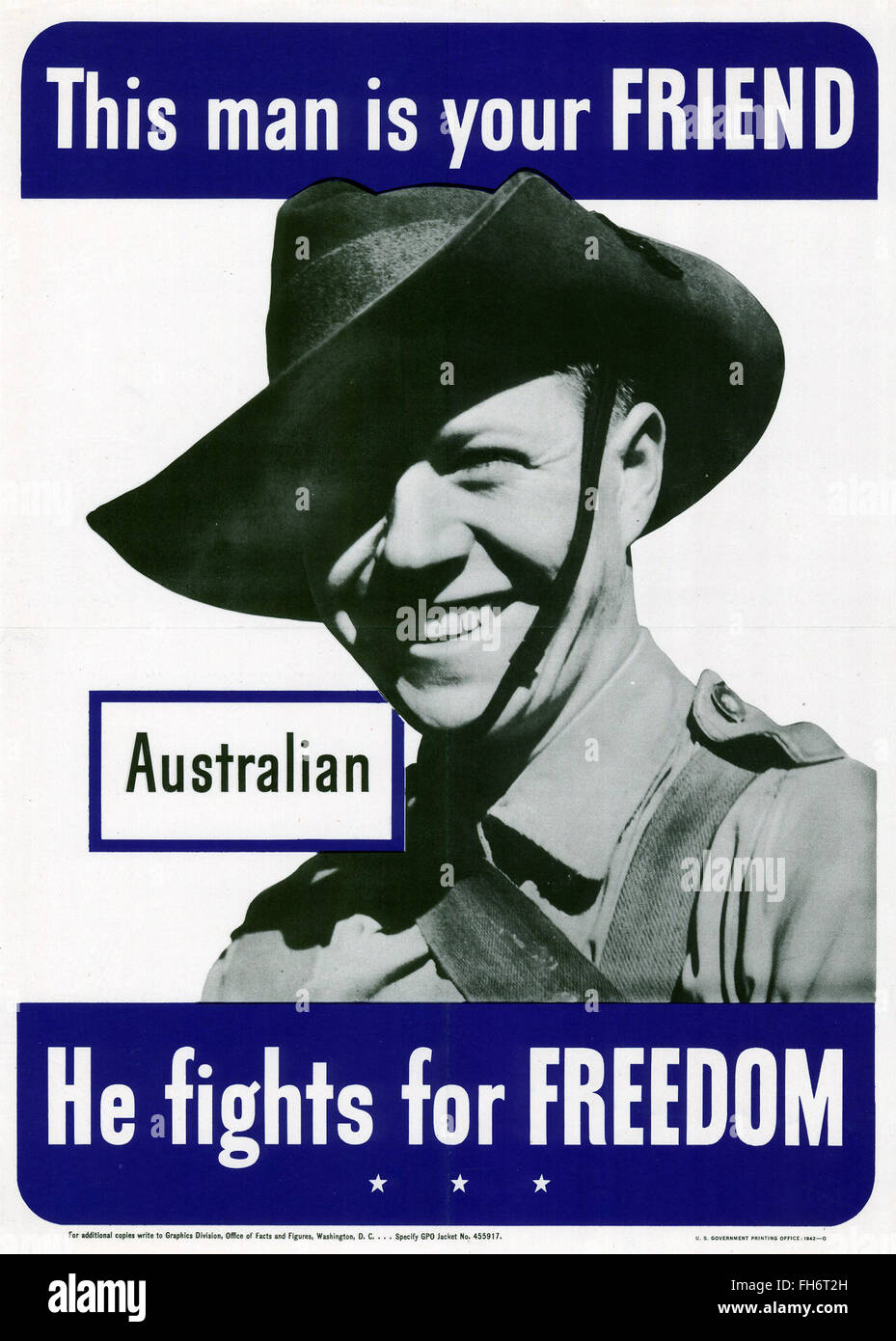 This Man is your Friend - Australian - US Propaganda Poster - WWII ...