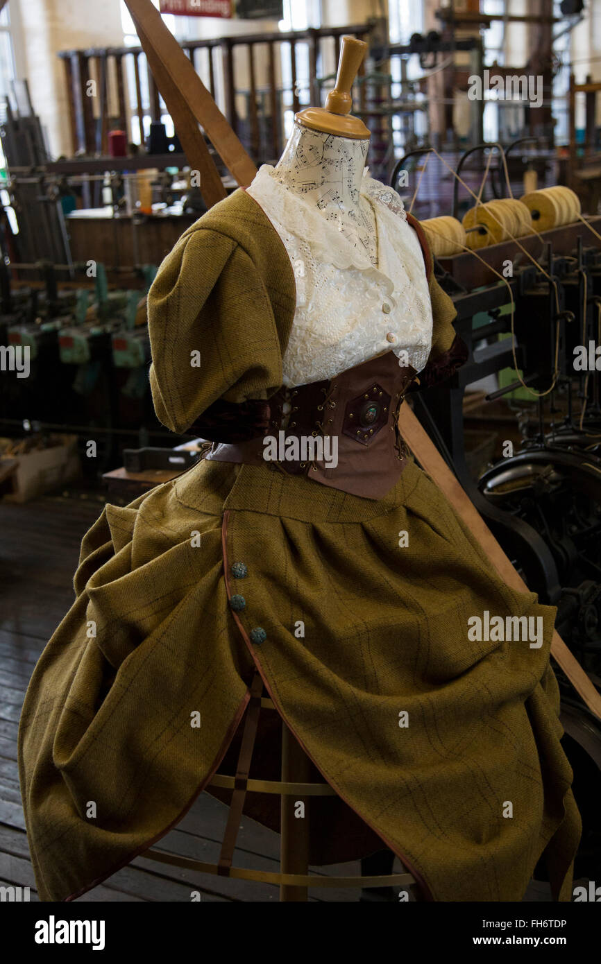 Textile display at Bradford Industrial Museum, West Yorkshire, UK Stock ...