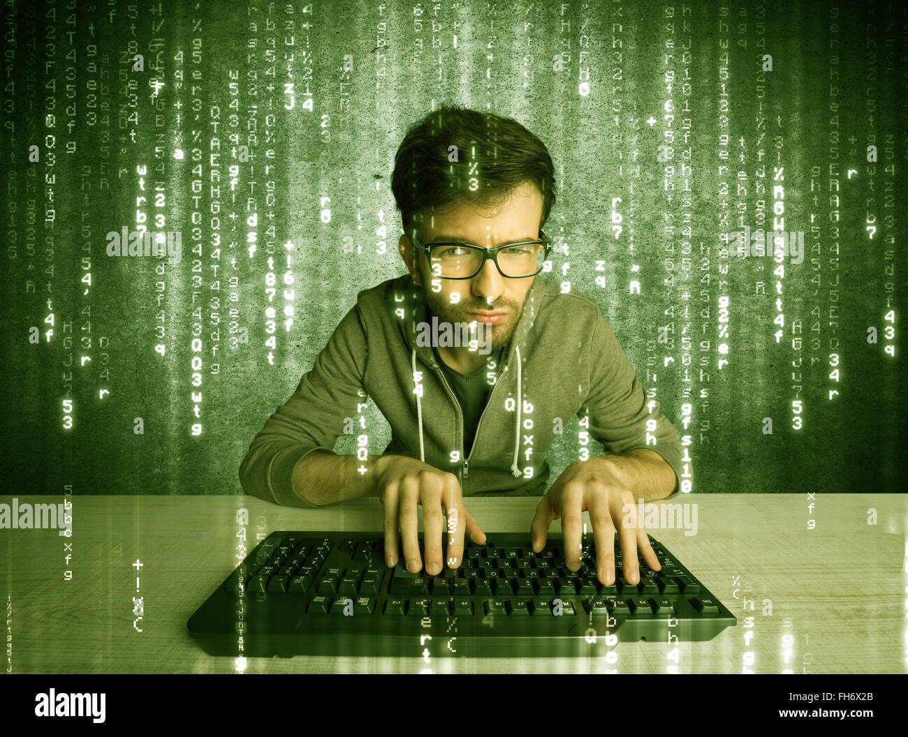 Online hacking in progress concept Stock Photo - Alamy