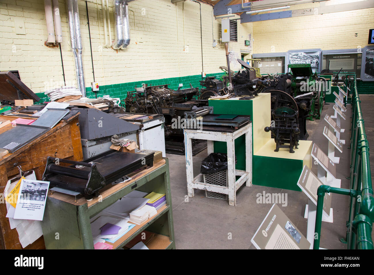The Printing Gallery at Bradford Industrial Museum, West Yorkshire, UK ...