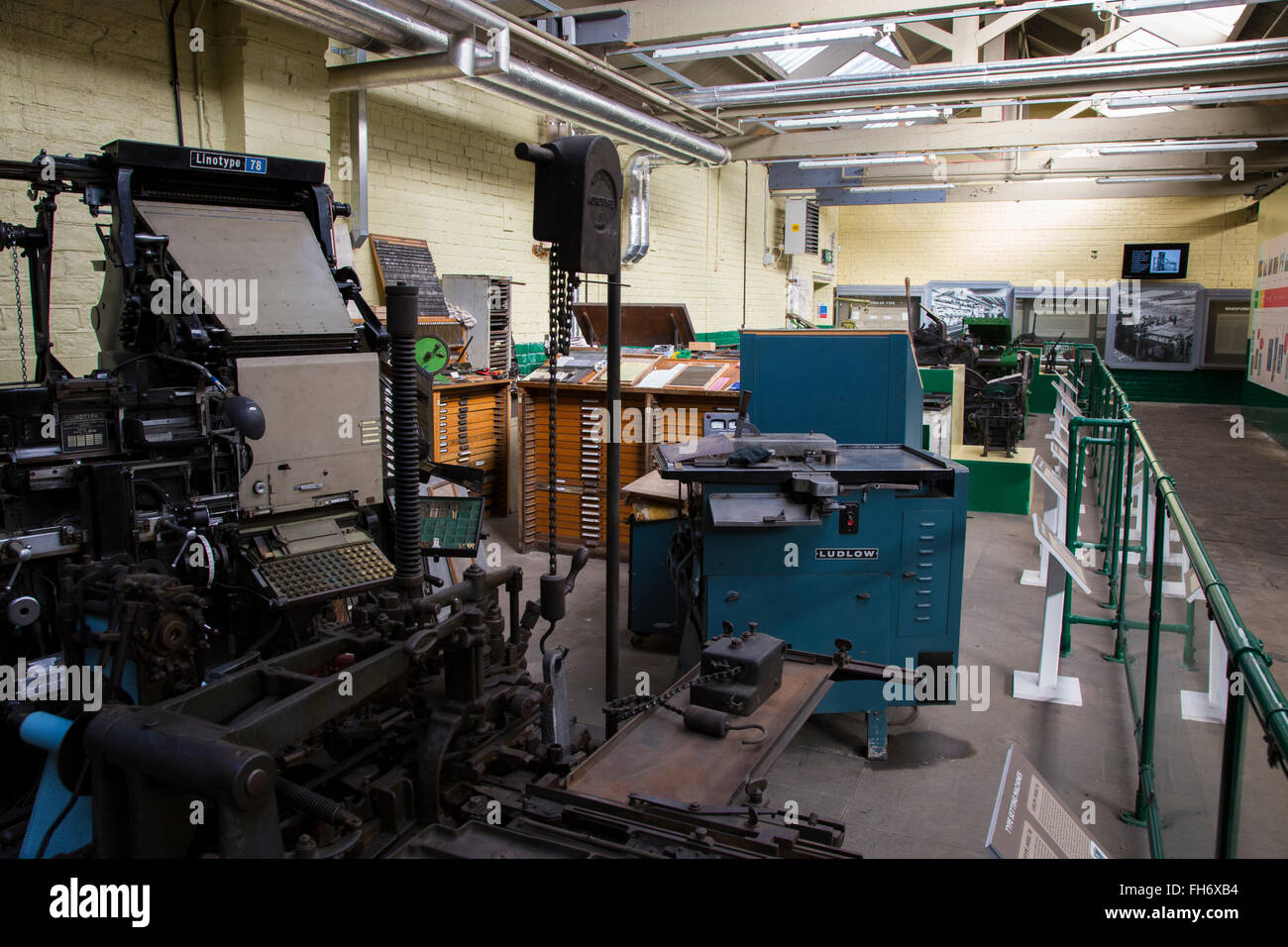 The Printing Gallery at Bradford Industrial Museum, West Yorkshire, UK ...