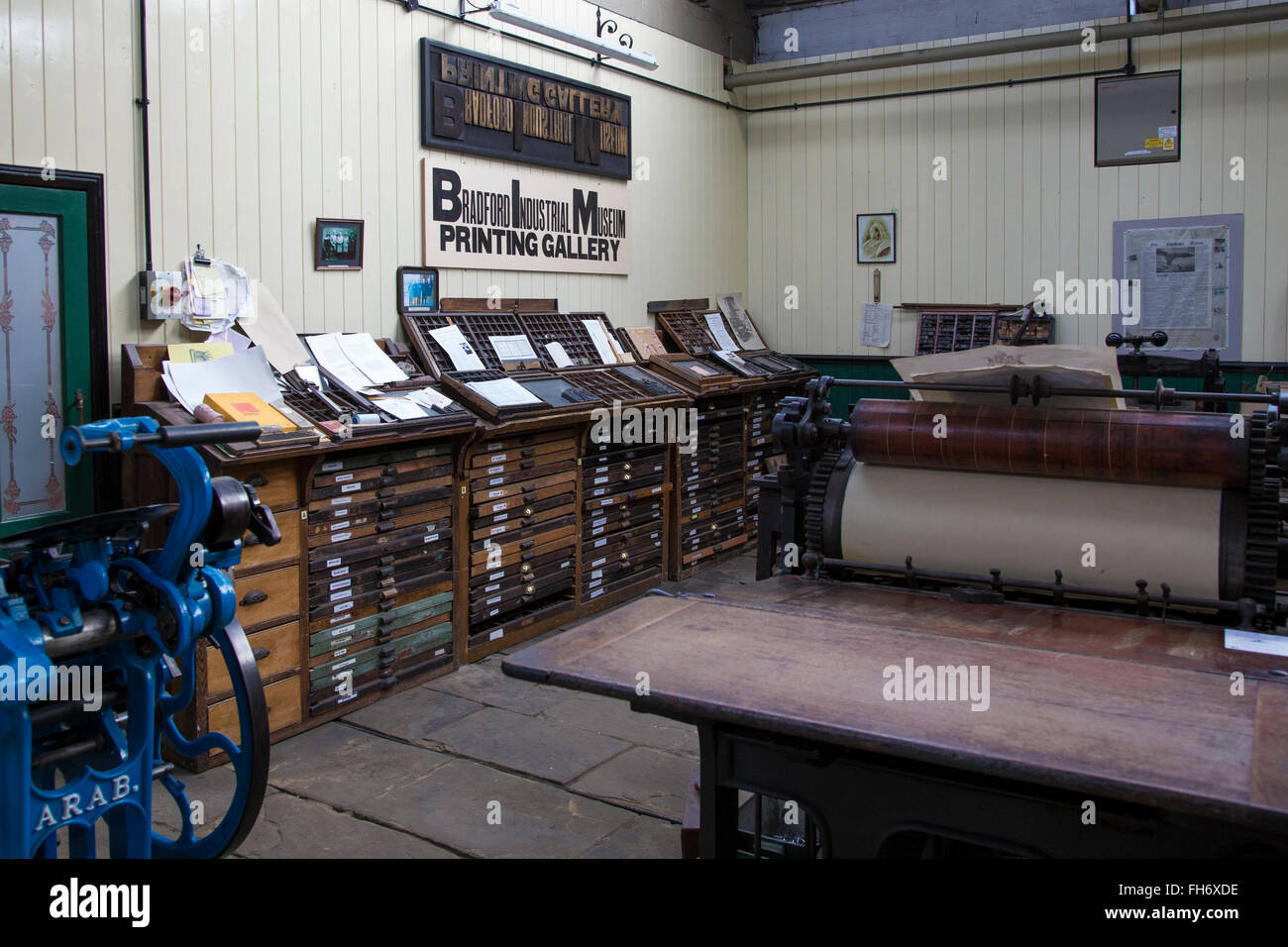 The Printing Gallery at Bradford Industrial Museum, West Yorkshire, UK ...