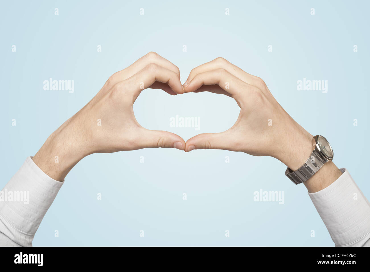 Hands creating form Stock Photo - Alamy