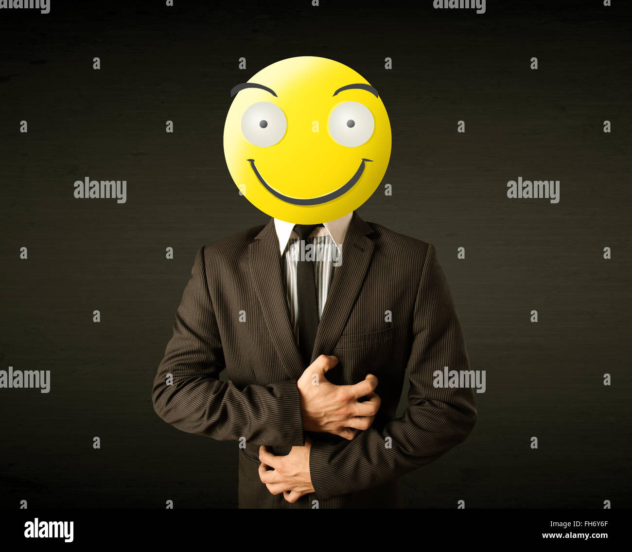 businessman with smiley face Stock Photo - Alamy