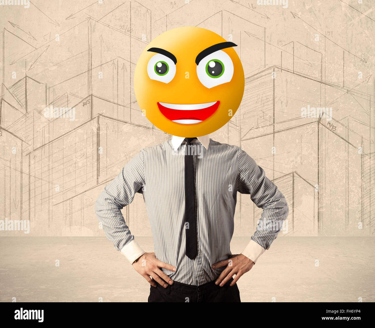businessman with smiley face Stock Photo - Alamy